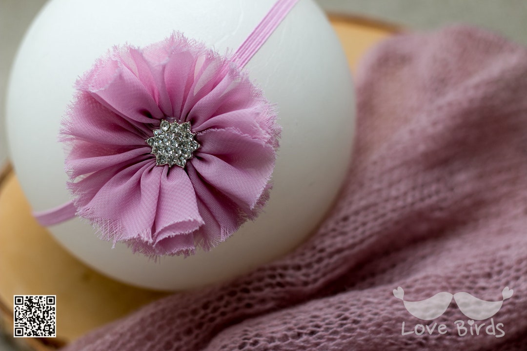 Photoset Consisting of Baby Hairband + Wrap Mohair for Newborns ...