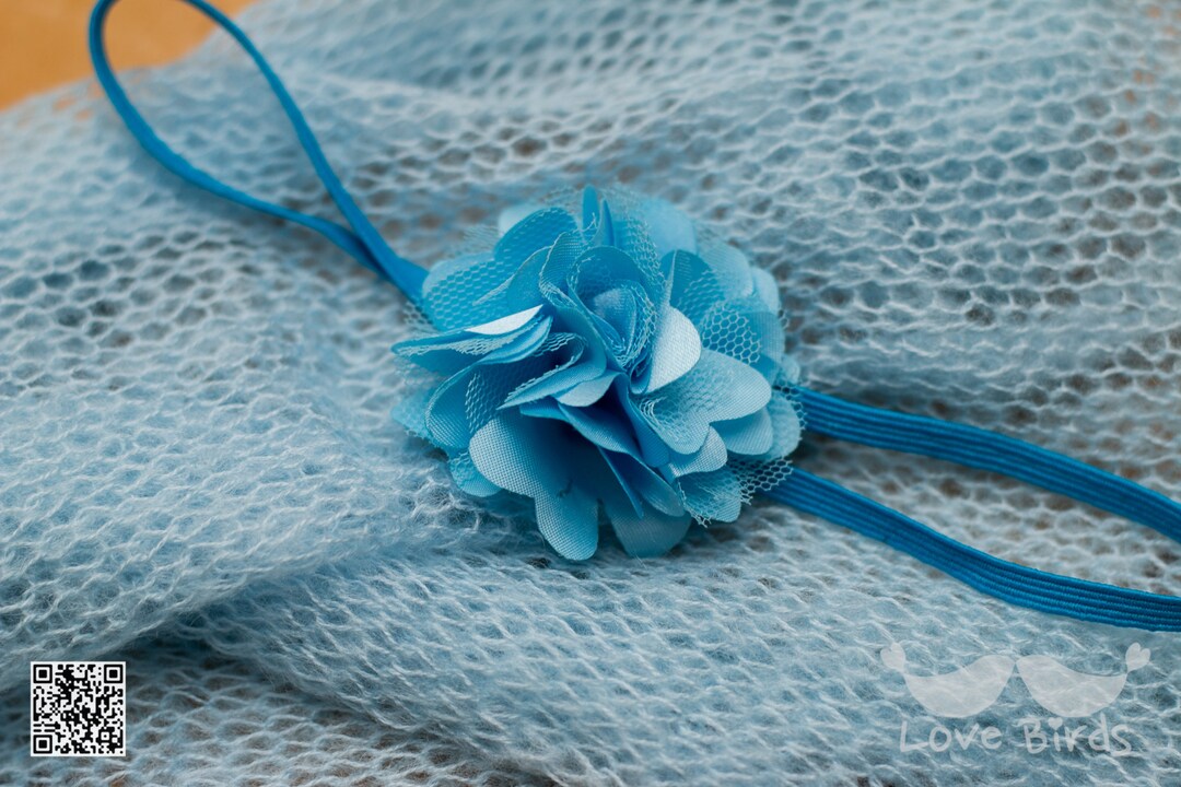 Photoset Consisting of Baby Hairband + Wrap Mohair for Newborns - Baby ...