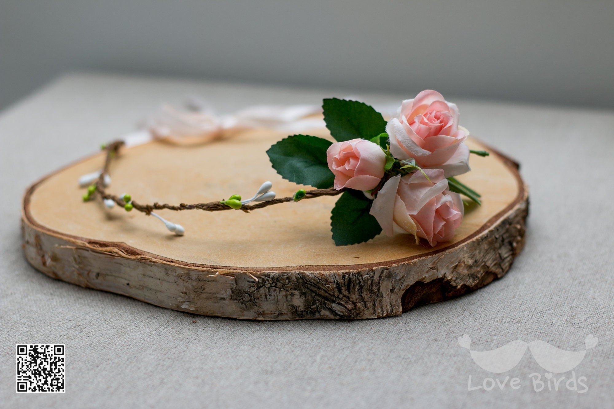 Bridal Flower Wreath Pink , Bridal Hair Wreath, Headdress - Etsy