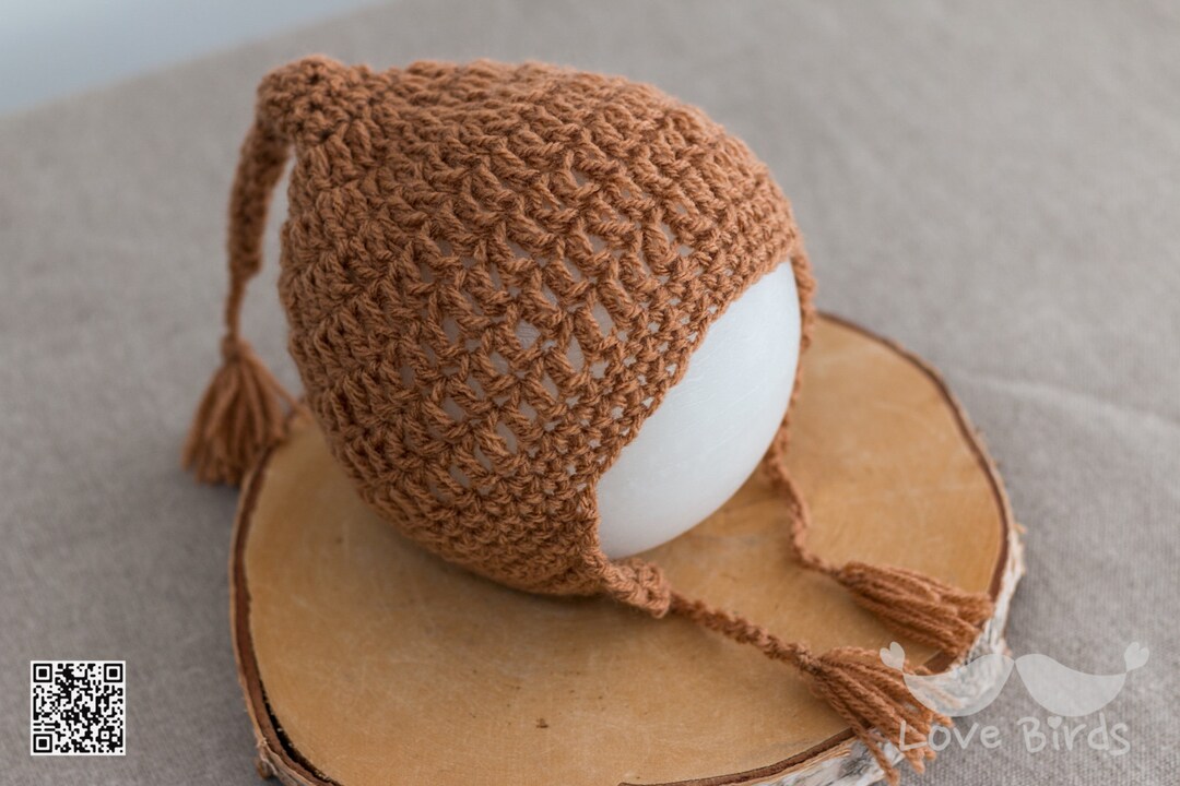 Lace Cap for Newborn Beige, Baby Photo Accessory, Newborn Accessory ...