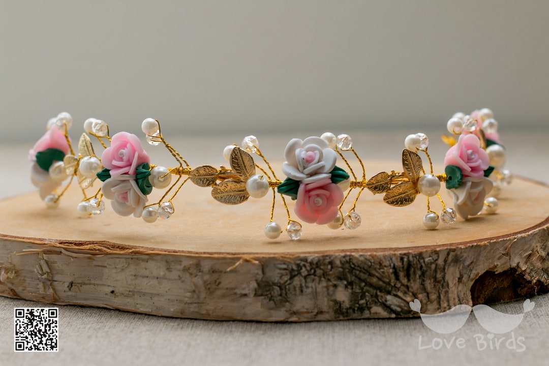 Bridal Wreath, Vine, Wreath With Leaves/flowers - Etsy