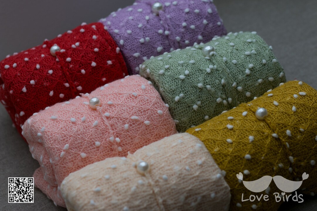 Baby Hair Band + Bommel Wrap Newborn Photoset - Color Selection ...