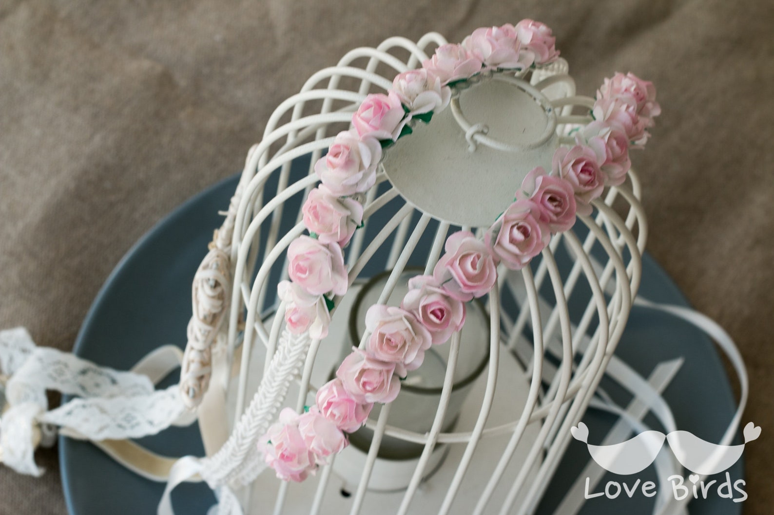 Mother & Baby Hair Wreath Set Pale Pink Newborn Floral | Etsy