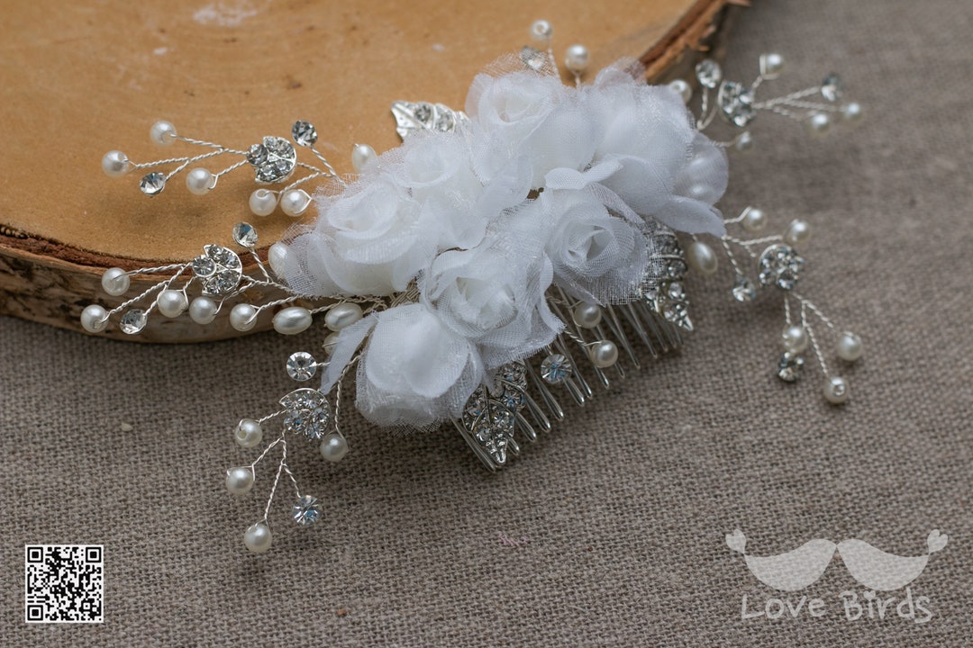 Cabeza de joyería con cuentas nupcial tiara peine de pelo - Etsy España