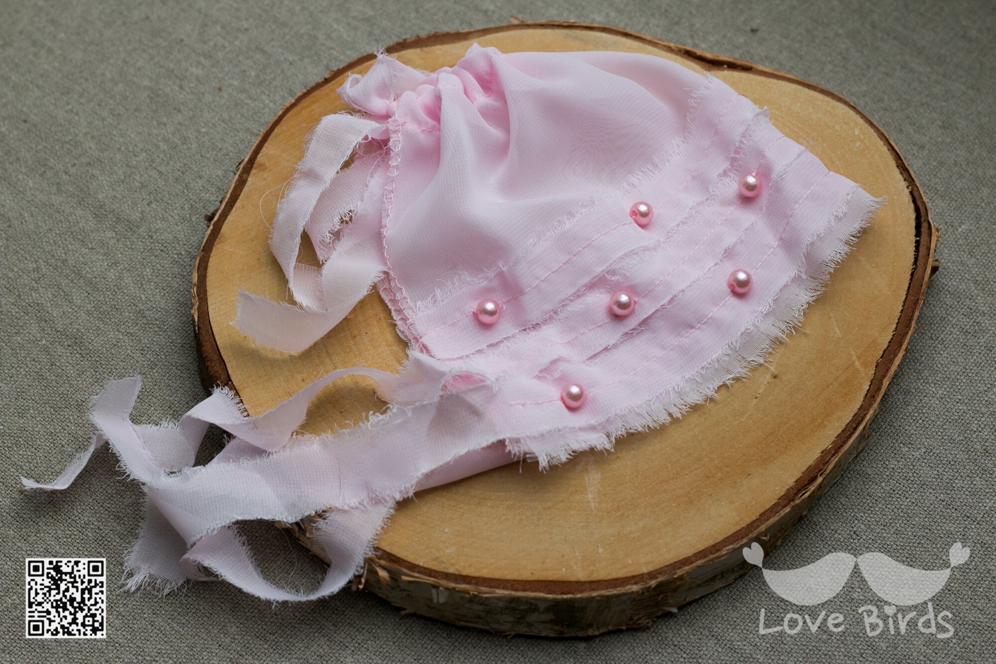 Chiffon Vintage Baby Hat With Pearls for Newborn Pink - Etsy