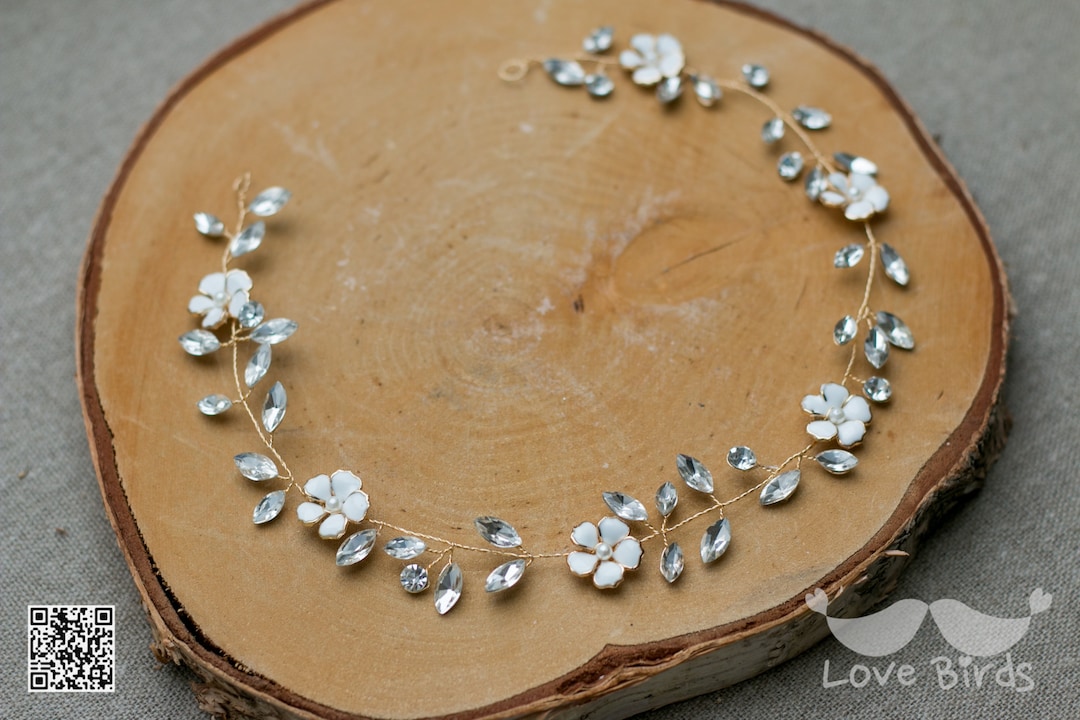 Bridal Wreath, Hair Room, Leaves Flower Hairband - Etsy