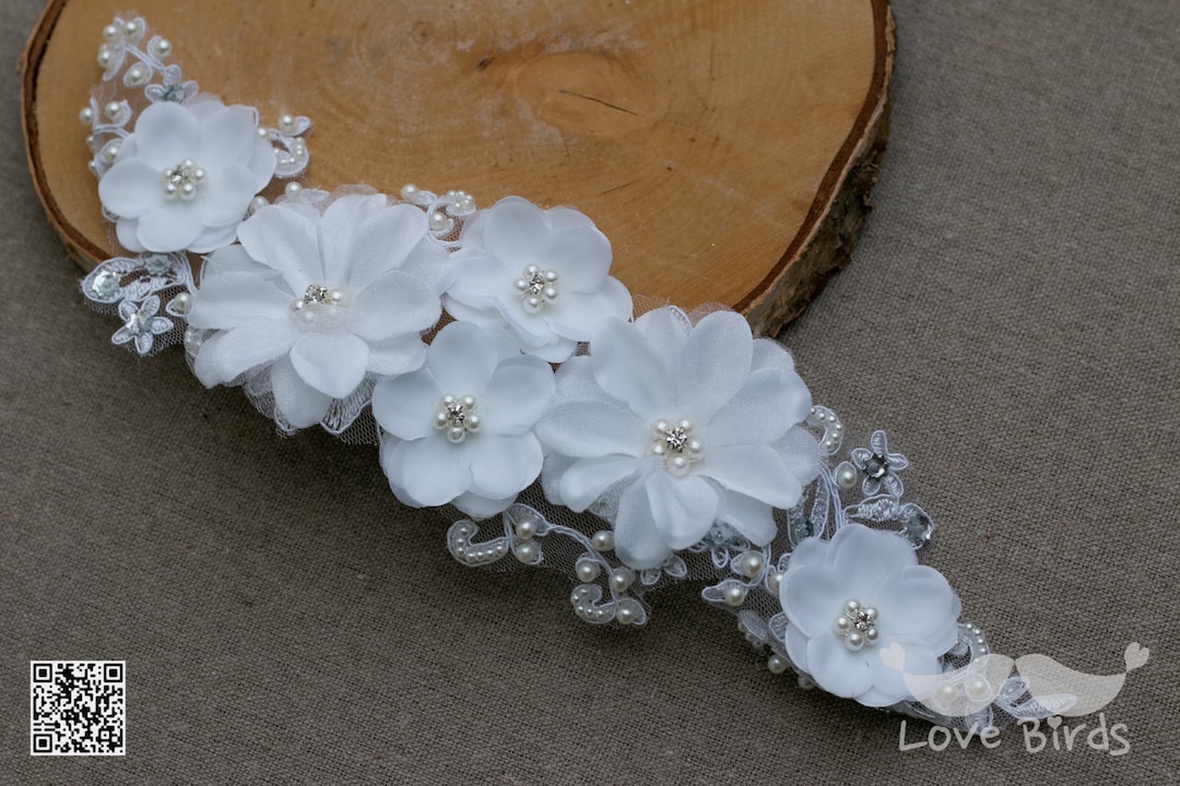 Bridal Lace Head Jewelry Flower Wreath Vine - Etsy