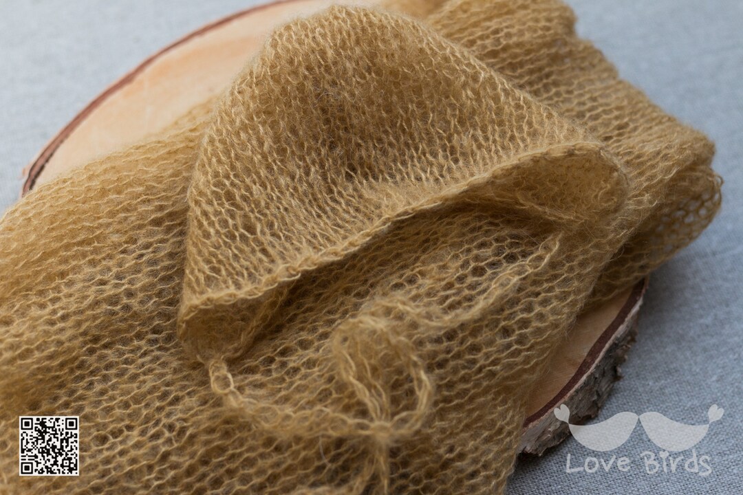Baby Hat Wrap Mohair Newborn Photoset Light Brown , Newborn Photoshoot ...