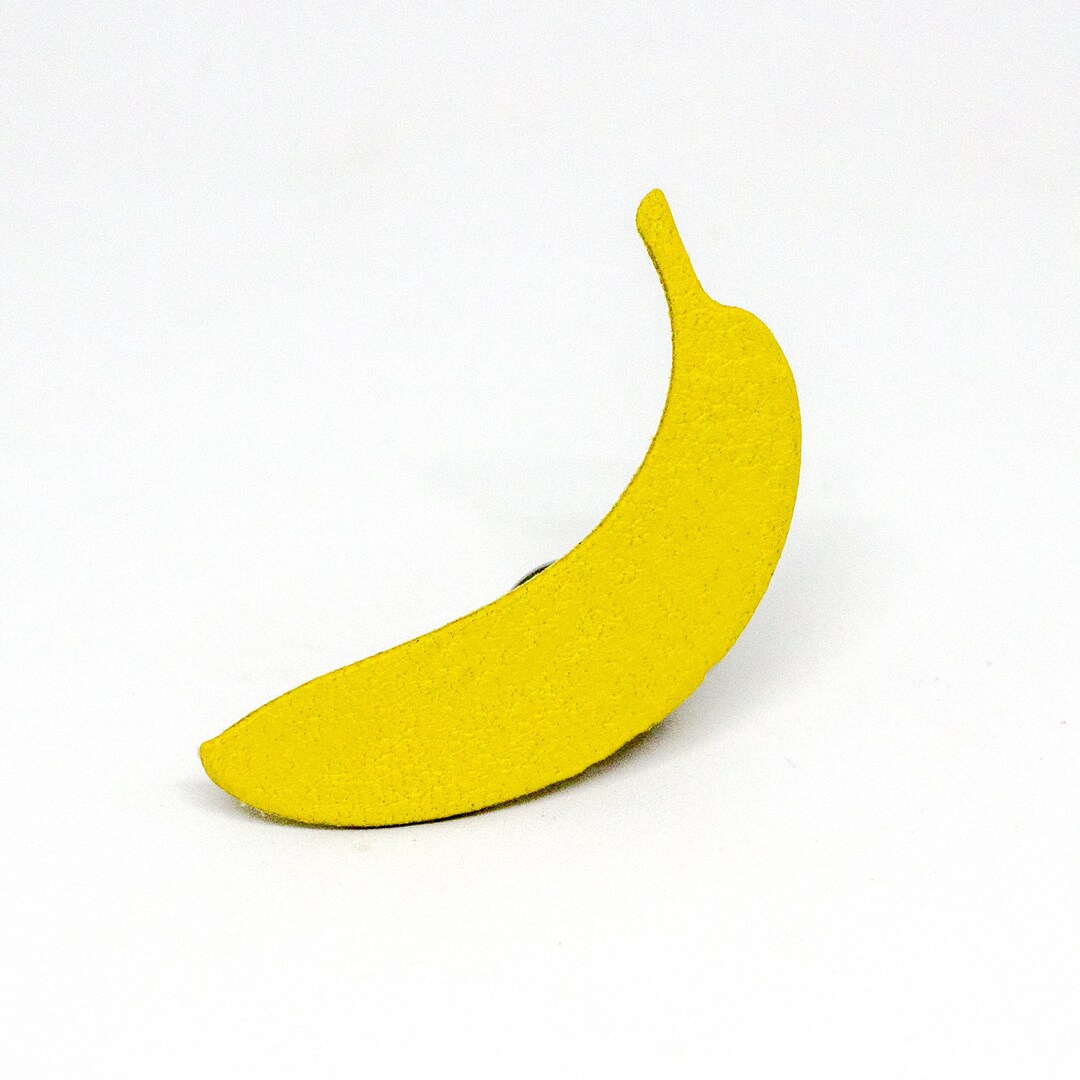 "the Banana Yellow" Banana Yellow Leather Brooch Handmade - Etsy