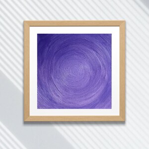 Cosmos Wall Art, Abstract Oil Painting, 9x9 Inches, Purple Painting ...