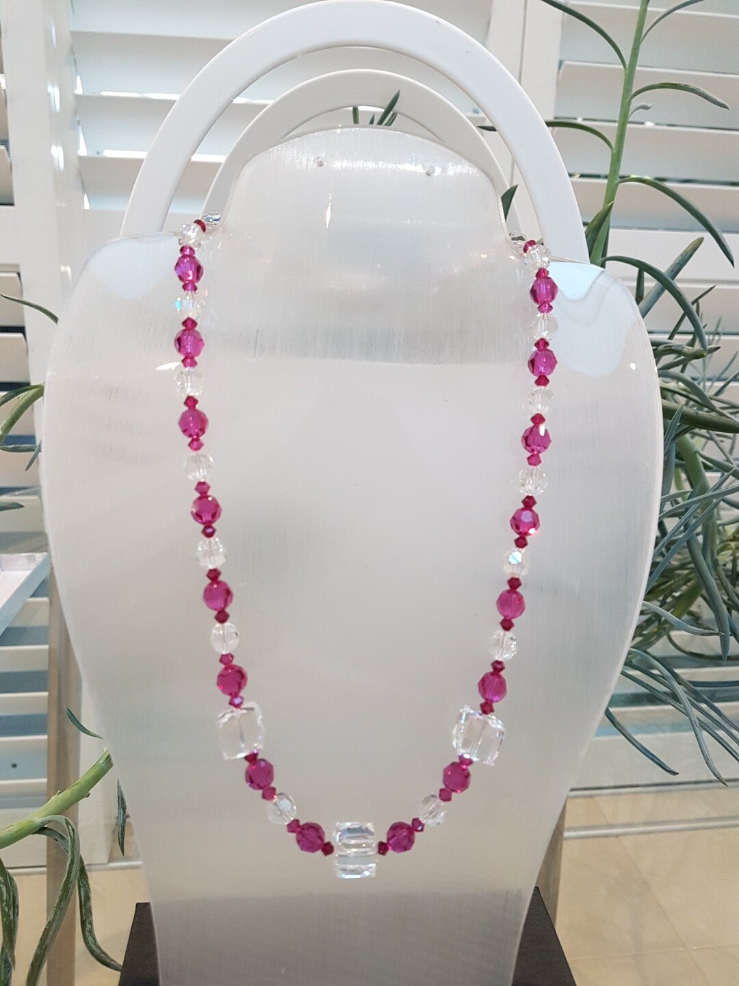 Swarovski Crystal Necklace With Matching Earrings - Etsy