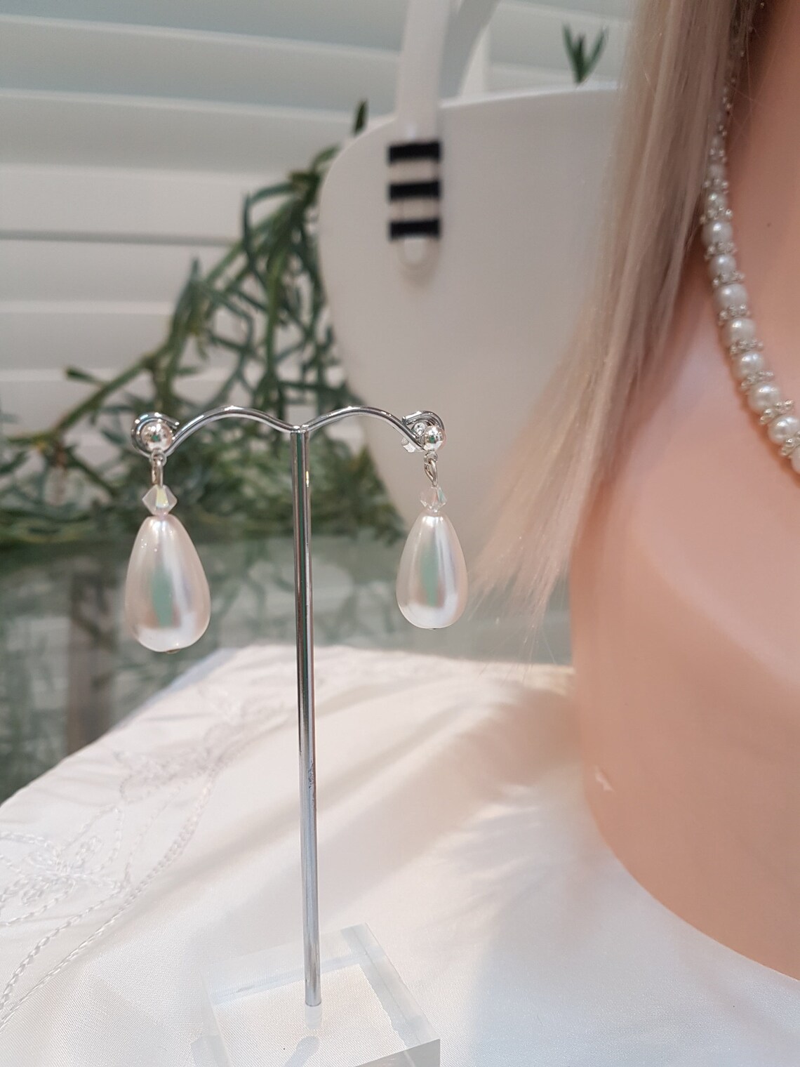 Freshwater Pearls With Matching Drop Shell Pearl Earrings - Etsy