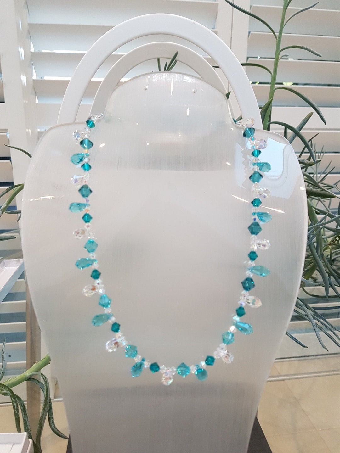 Swarovski Crystal Necklace & Matching Earrings - Etsy