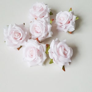 Mini Roses, 5 Soft Pink Roses, Beautiful Silk Rose Flowers Artificial ...