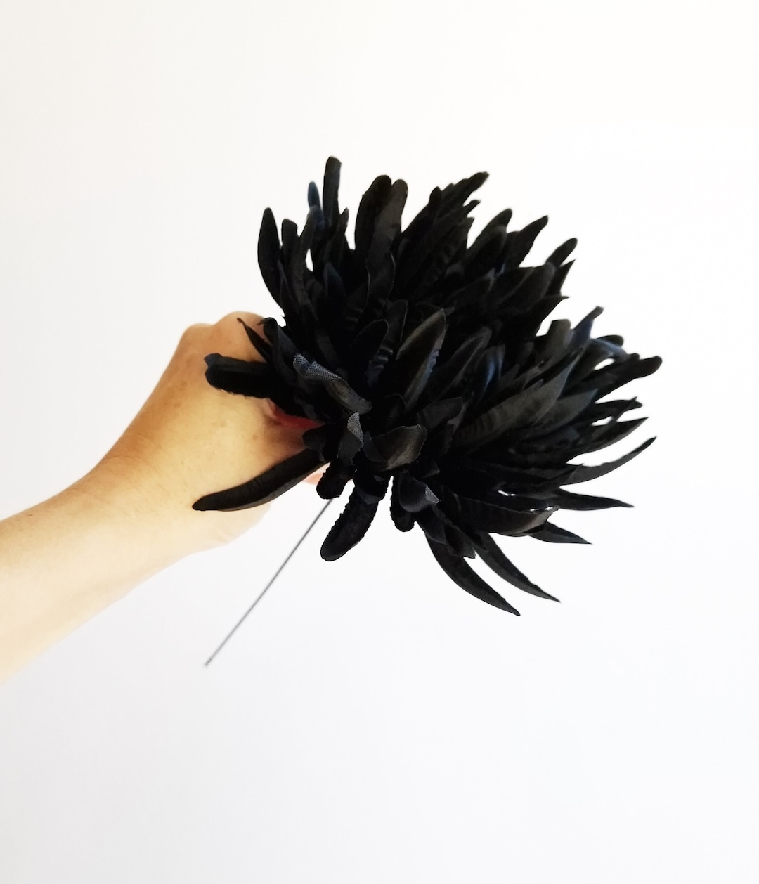 Big Black Dahlia, Silk Flower, Artificial Chrysanthemum, Flowers Dark ...