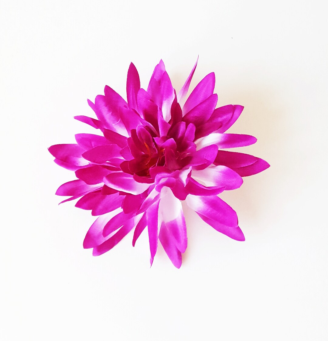 1 Water Lily WITH STEM, Artificial Silk Flowers, Purple White Lilies 7 ...