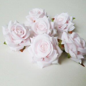 Mini Roses, 5 Soft Pink Roses, Beautiful Silk Rose Flowers Artificial ...