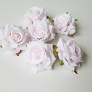 Mini Roses, 5 Soft Pink Roses, Beautiful Silk Rose Flowers Artificial ...