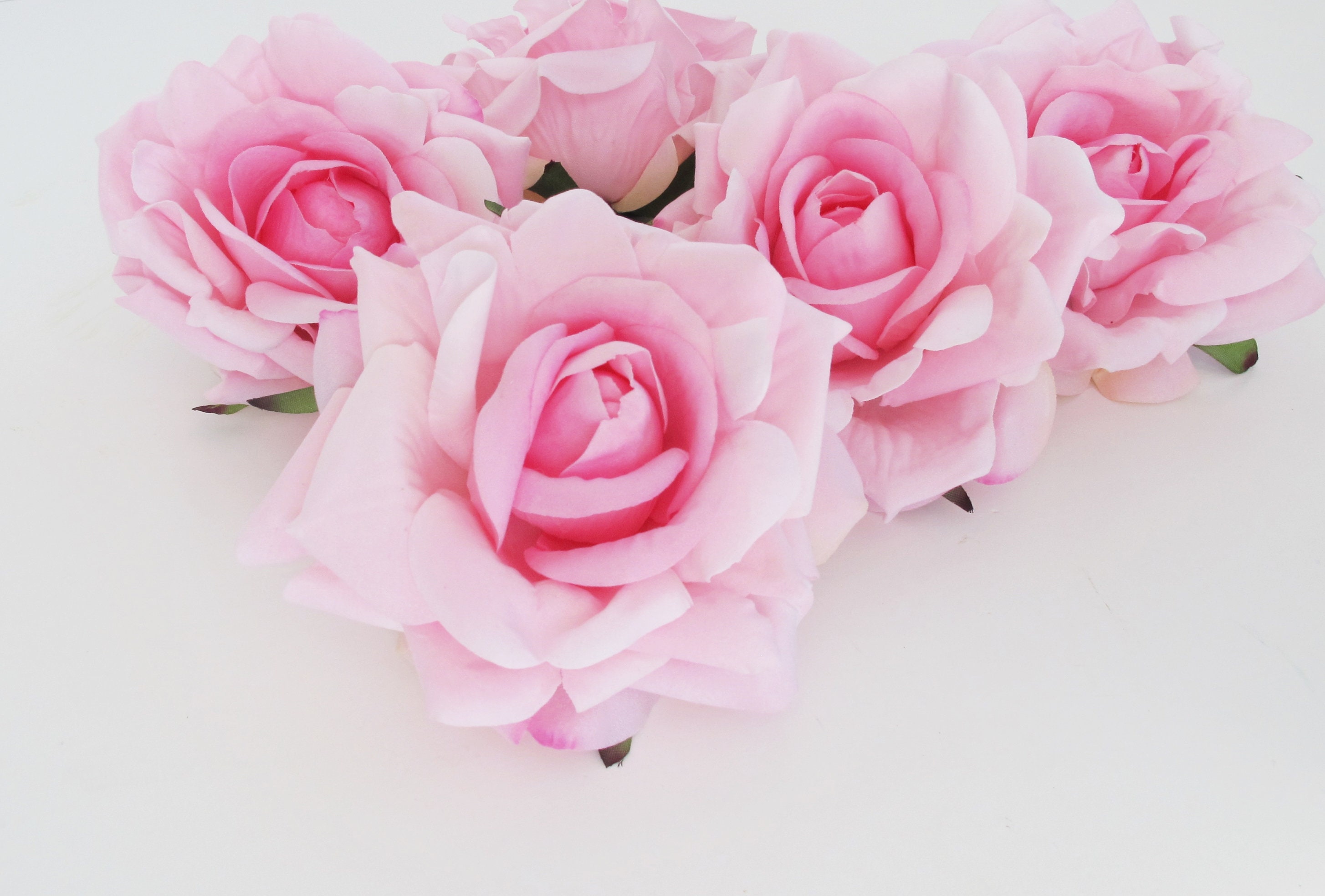 1 Pink Velvet Rose Artificial Roses Silk Flowers Silk Rose | Etsy