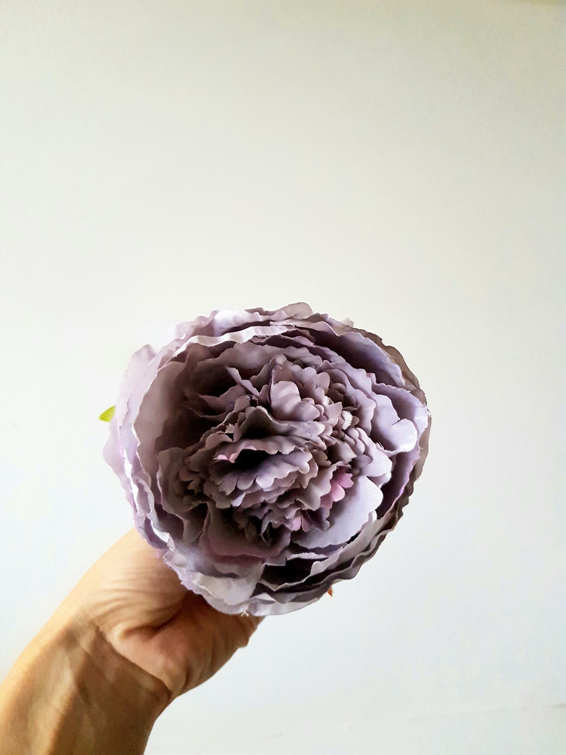 1 Jumbo Gray Silk Peony Grey Artificial Flowers Big Peony | Etsy