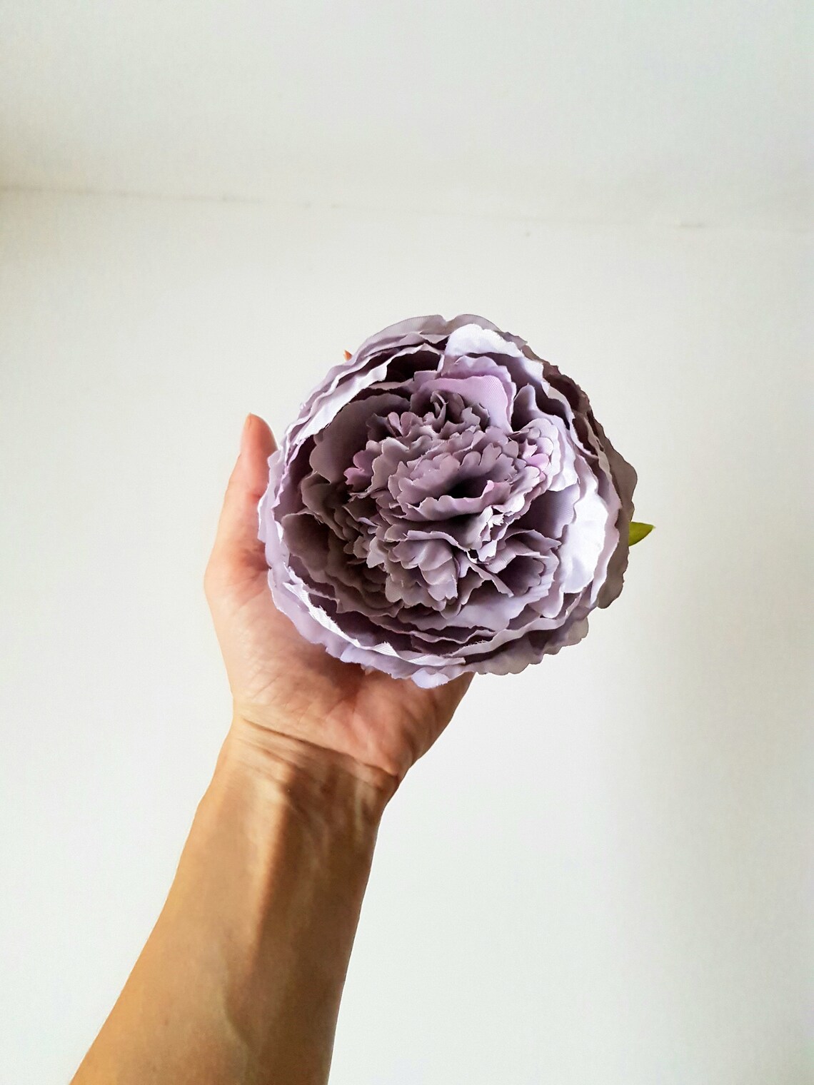 1 Jumbo Gray Silk Peony Grey Artificial Flowers Big Peony | Etsy