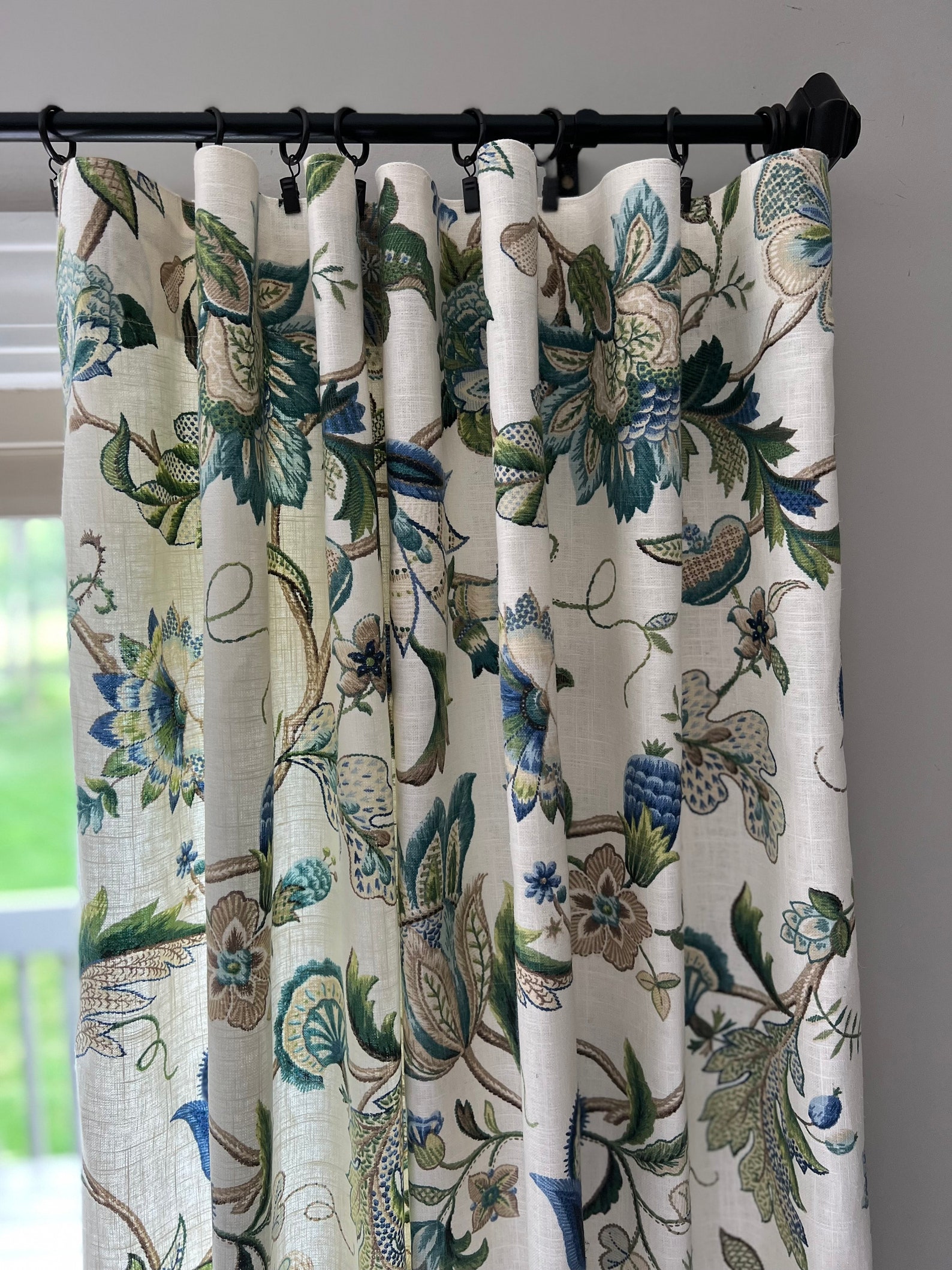 Drapery Panels and Valance in Kaufmann Brissac Linen Blend - Etsy