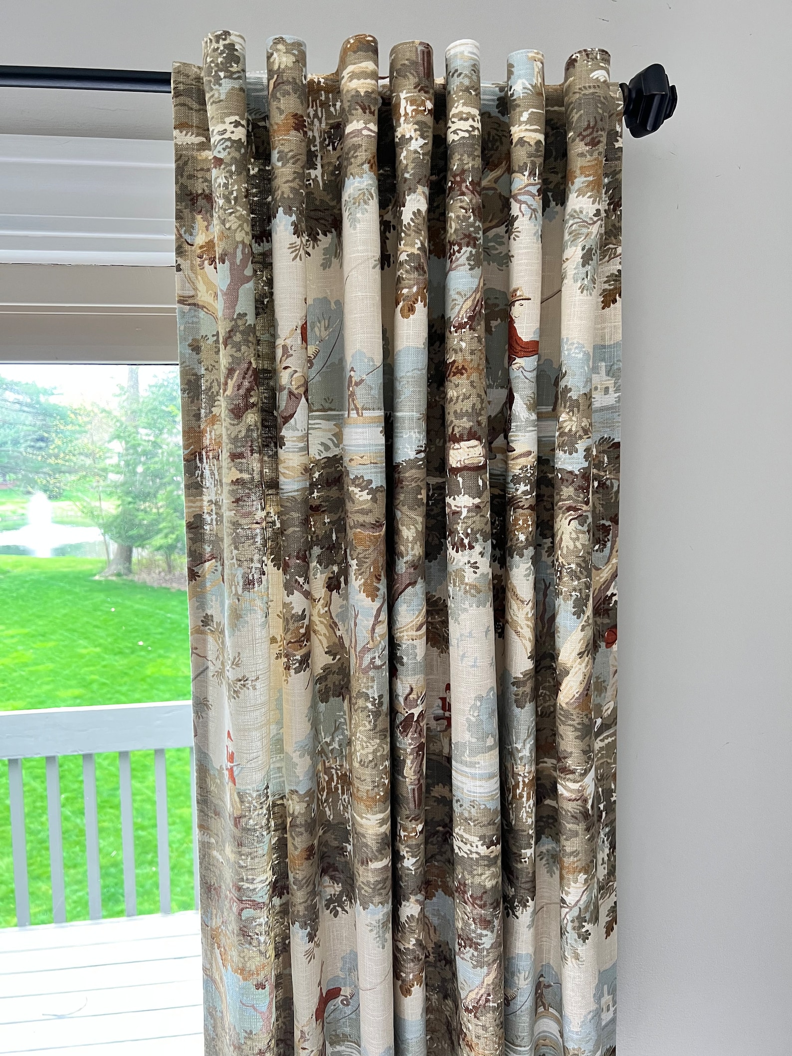 Drapery Panels and Valances in Covington Avondale Vintage Toile Fabric ...