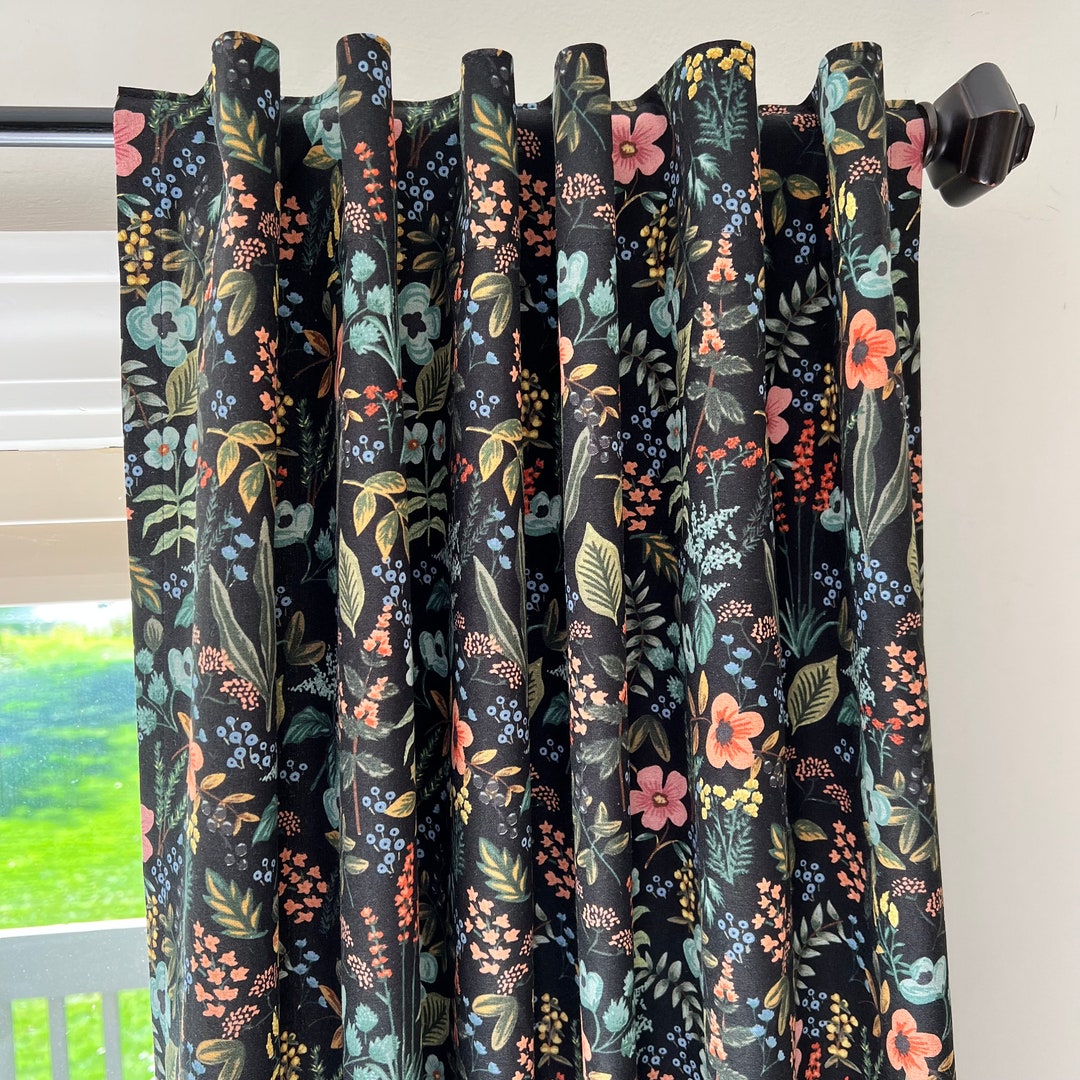 Drapery Panels and Valances in "rifle Paper Co. Canvas Amalfi Herb ...