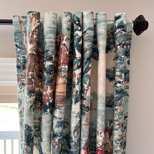 Red Toile Valance - Etsy