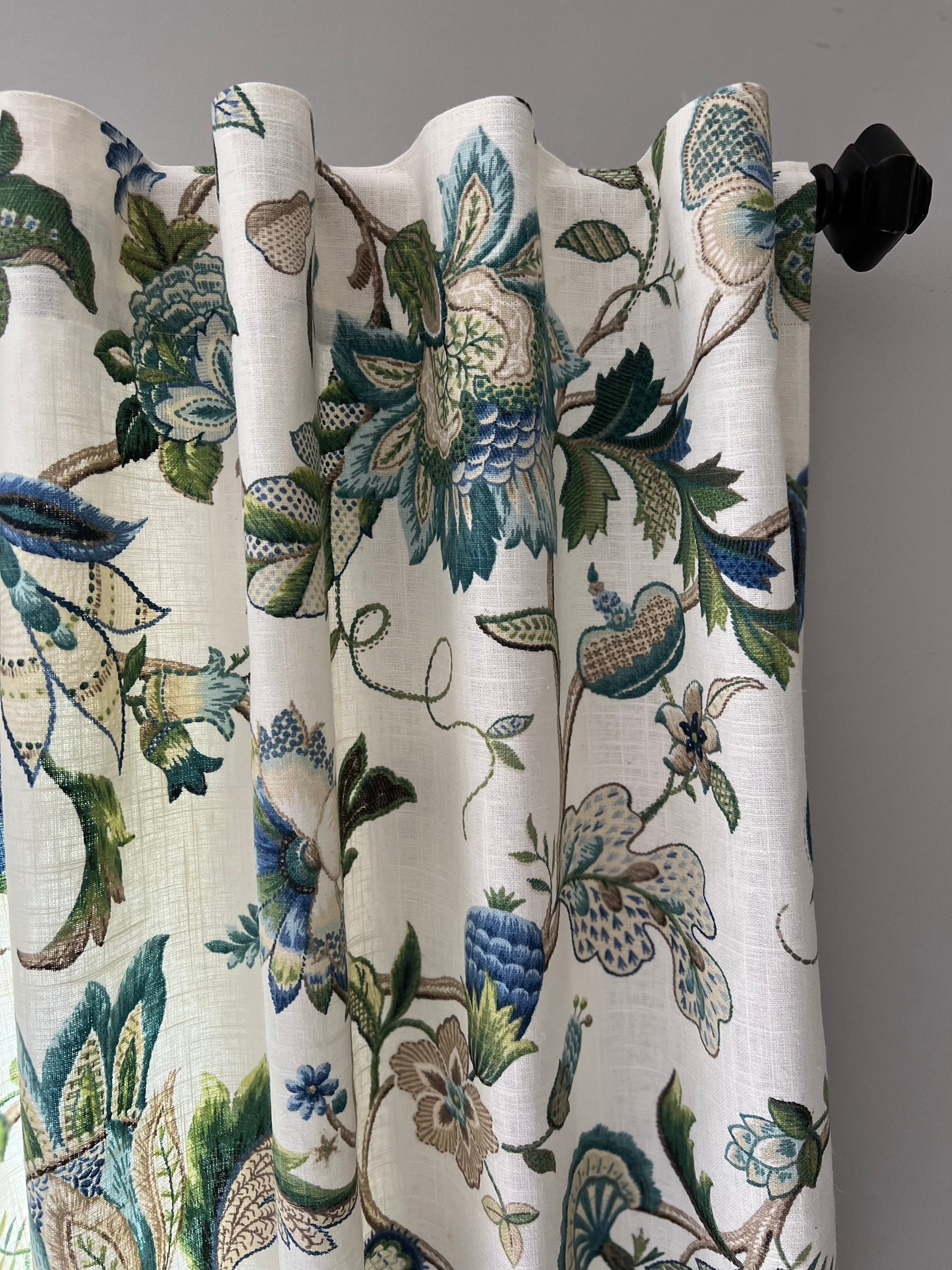 Drapery Panels and Valance in Kaufmann Brissac Linen Blend - Etsy