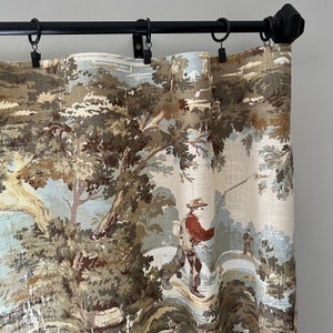 Drapery Panels and Valances in Covington Avondale Vintage Toile Fabric ...