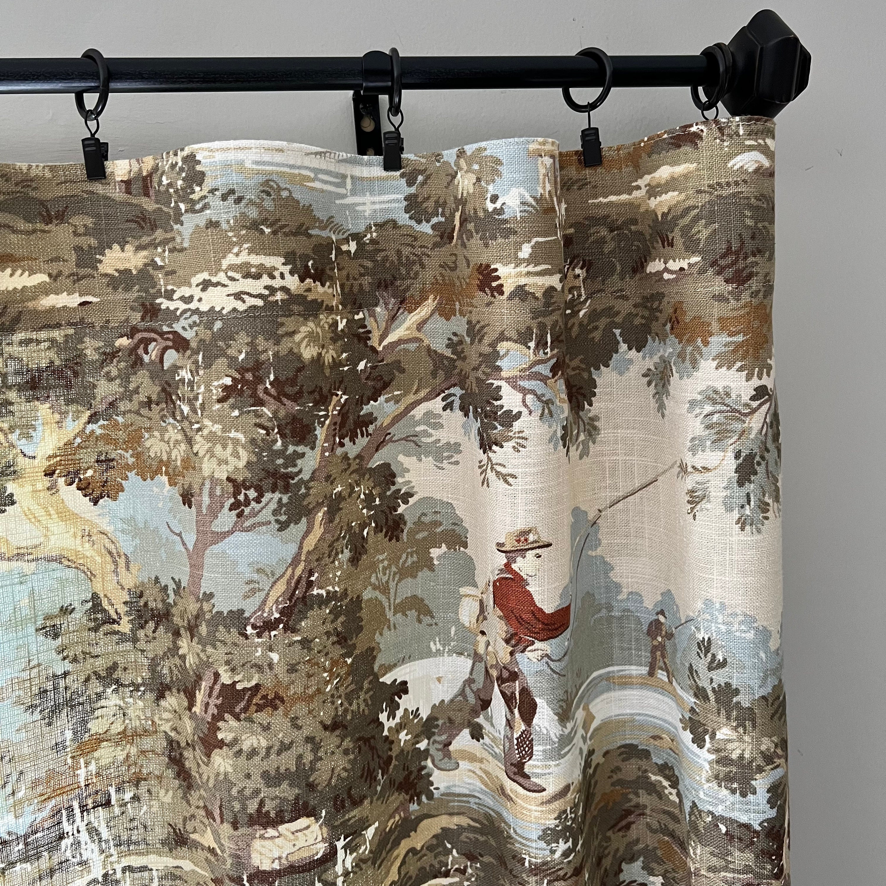 Drapery Panels and Valances in Covington Avondale Vintage Toile Fabric ...