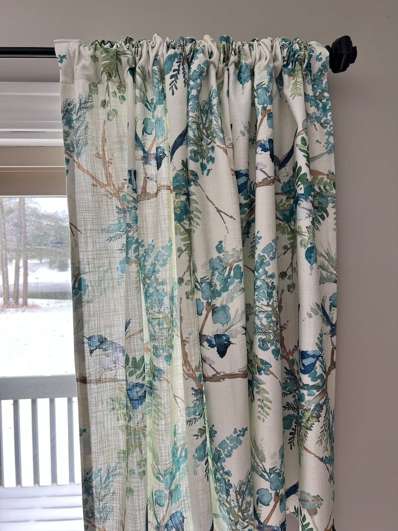 Watercolor Drapery Panels, Valances, Pillow Covers in Covington Emilia ...