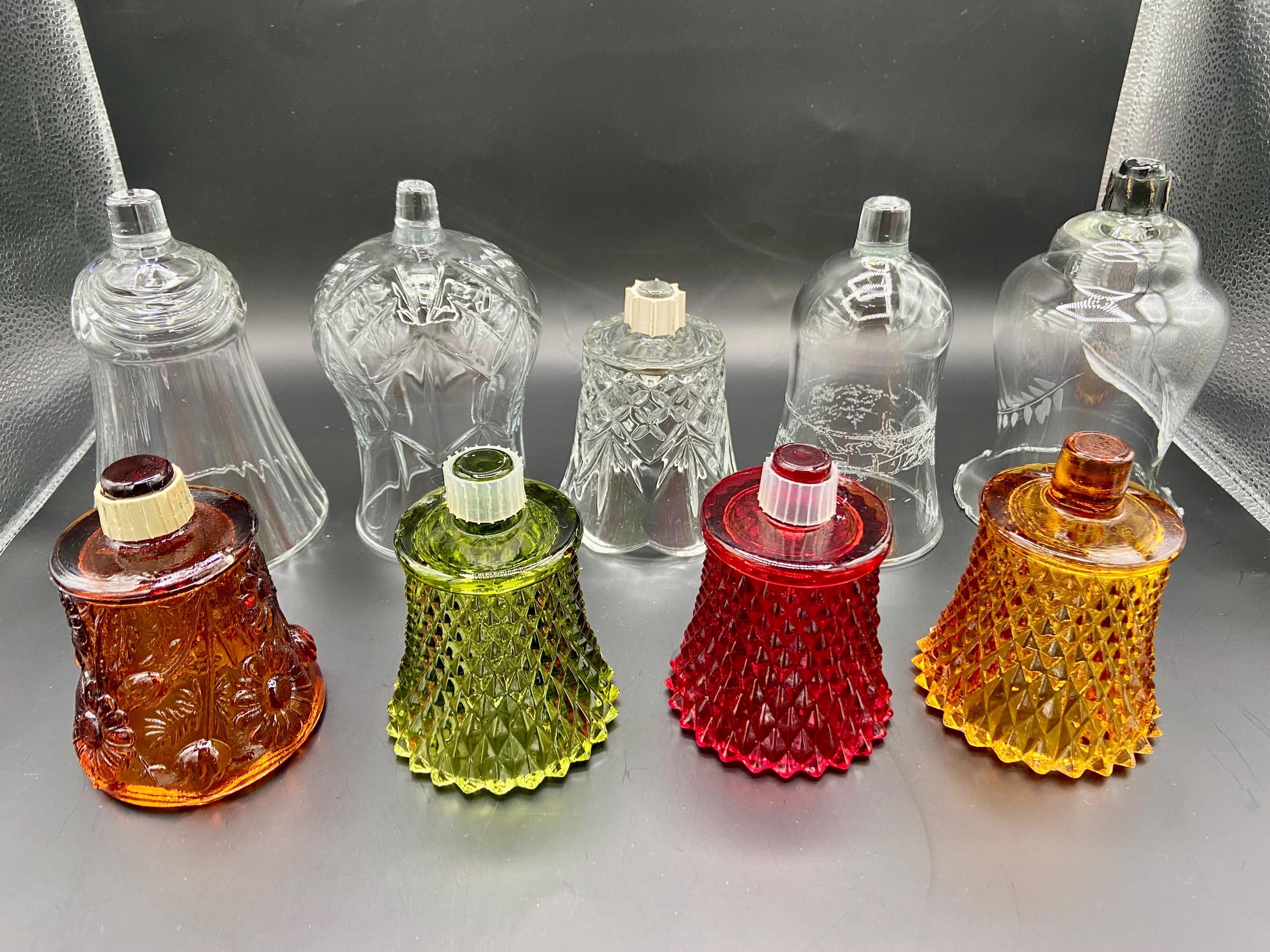 Assorted Vintage Glass Peg Votive Cup Singles - in Red, Green and Gold ...