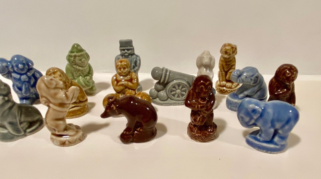 Vintage Wade Whimsies Circus Carnival Figurines England Tiger, Monkey ...