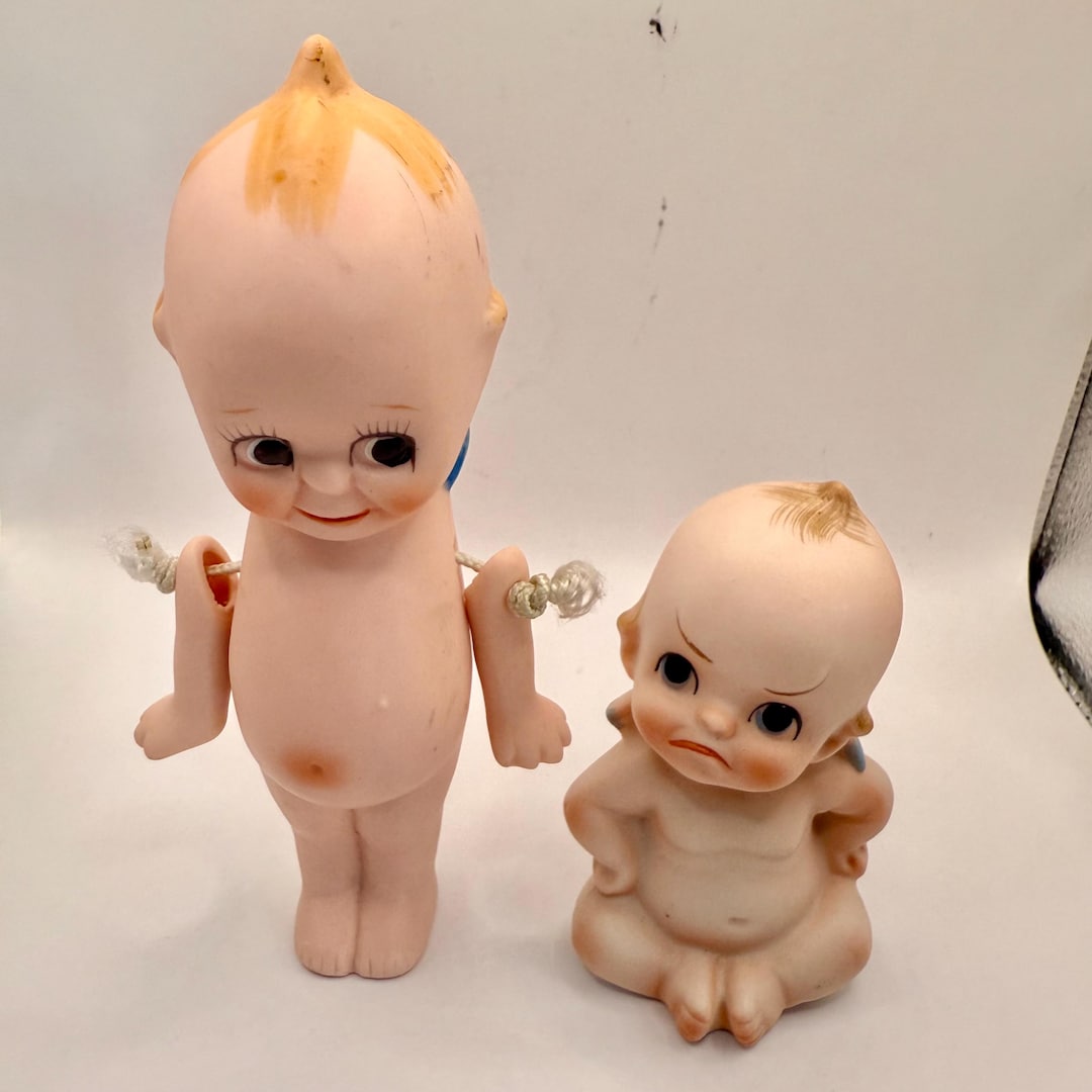 VINTAGE BISQUE PORCELAIN Kewpie, 2 Babies - Etsy