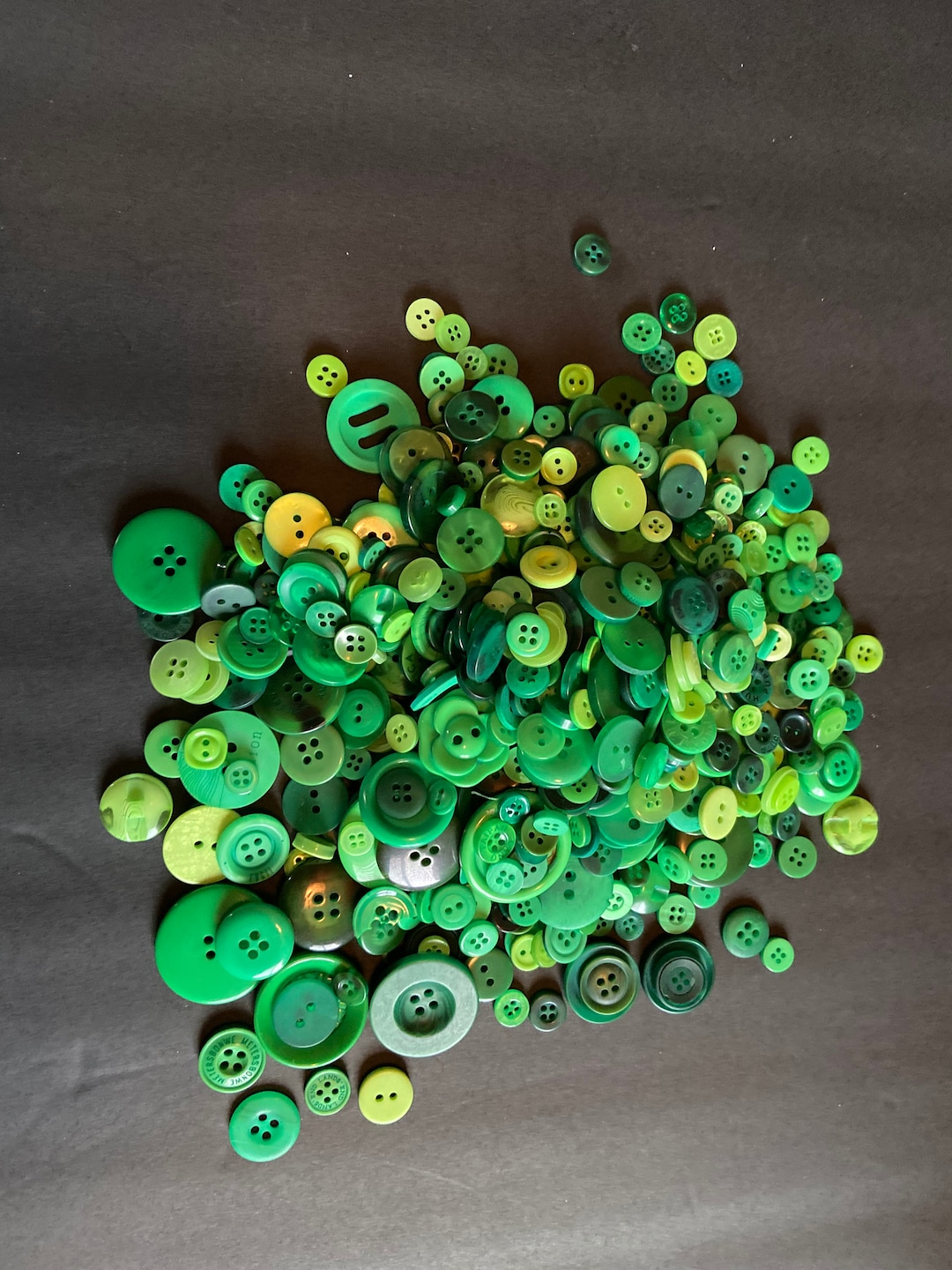 Green Buttons of Different Shades of Green and Different Size Buttons ...