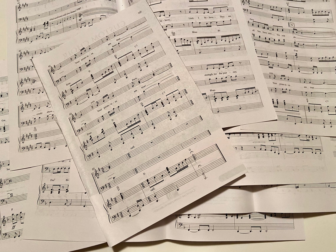 Vintage Mystery Bundles of Sheet Music Paper for Arts and Crafts ...