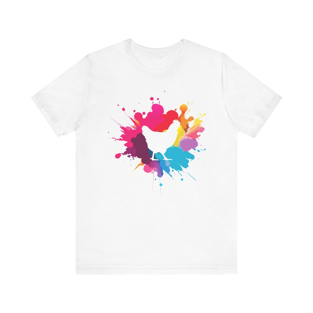 Paint Splatter Chicken Momma Tee Shirt - Etsy