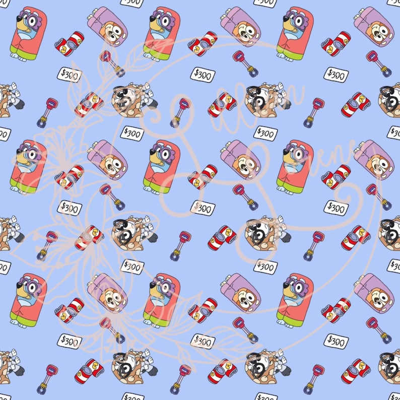 Seamless Pattern Grannies Bluey Bingo Muffin - Etsy Australia