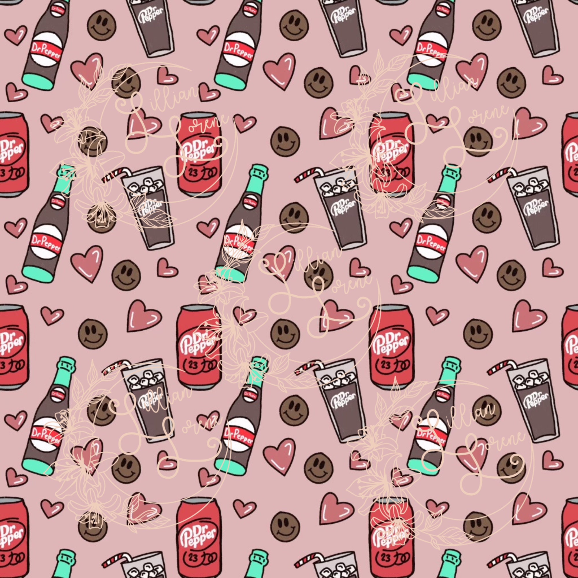 Seamless Pattern Dr Pepper Paper - Etsy