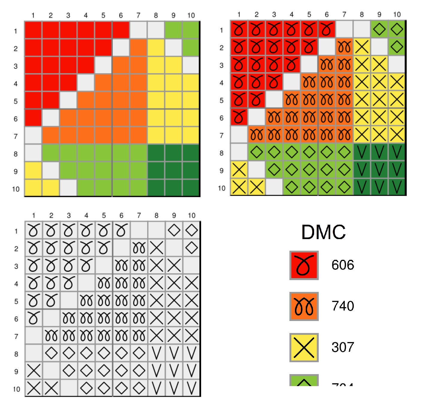 PDF Cross Stitch Pattern / C2c Crochet Graph Triangle Blocks Geometric ...
