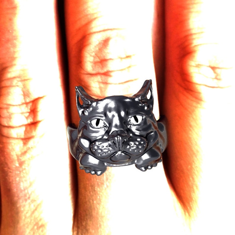Cat Silver Ring. Sterling Silver Cat Ring. Handmade Jewelry. - Etsy