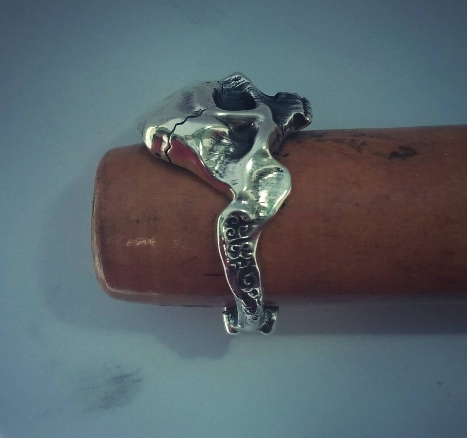 Skull Ring Silver Ring Rings for Men Skull Ring Biker | Etsy