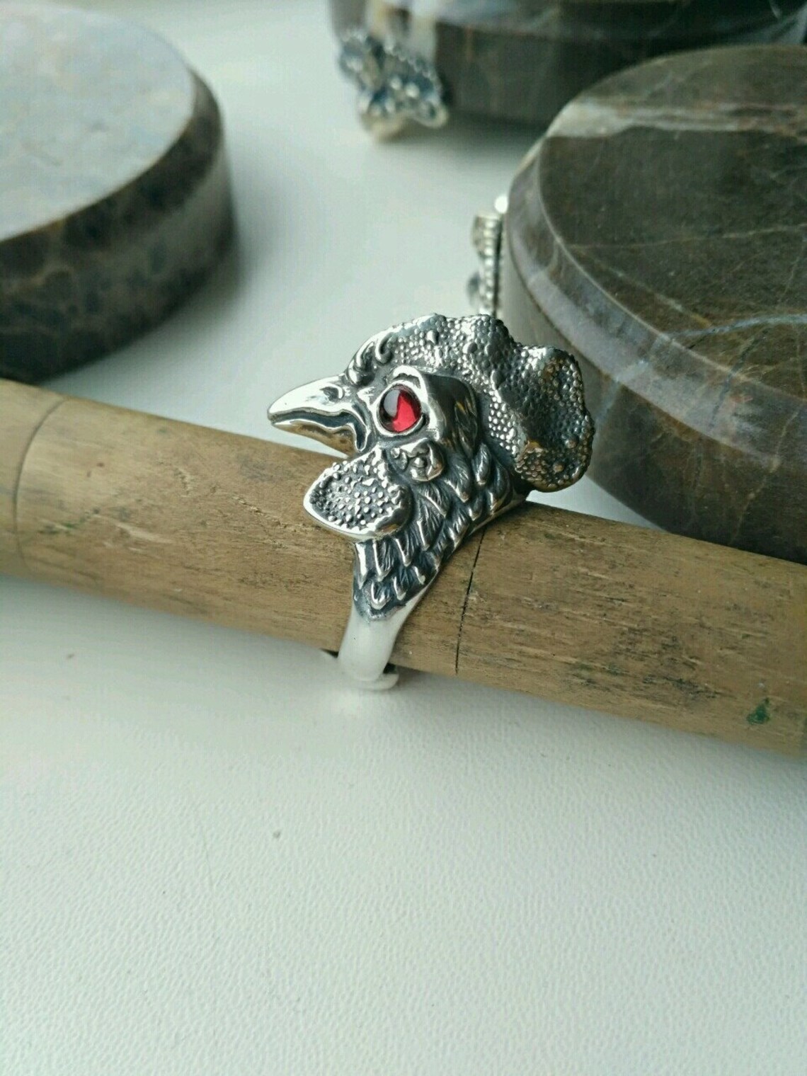 Rooster Cock Silver Ring Rooster Jewelry Art New Year Gift . - Etsy