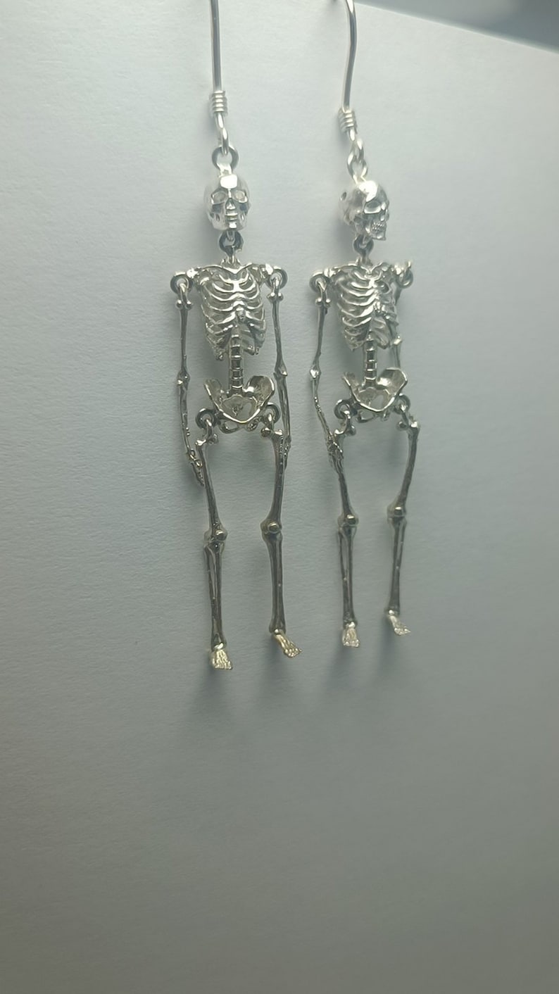 Movable Skeleton Bone Dangle Earrings - Etsy