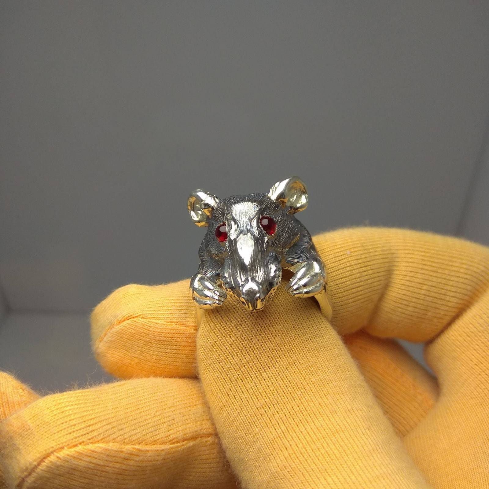 Rat Ring. Silver Gift. Jewelry Zodiac Stones Garnet Sterling - Etsy