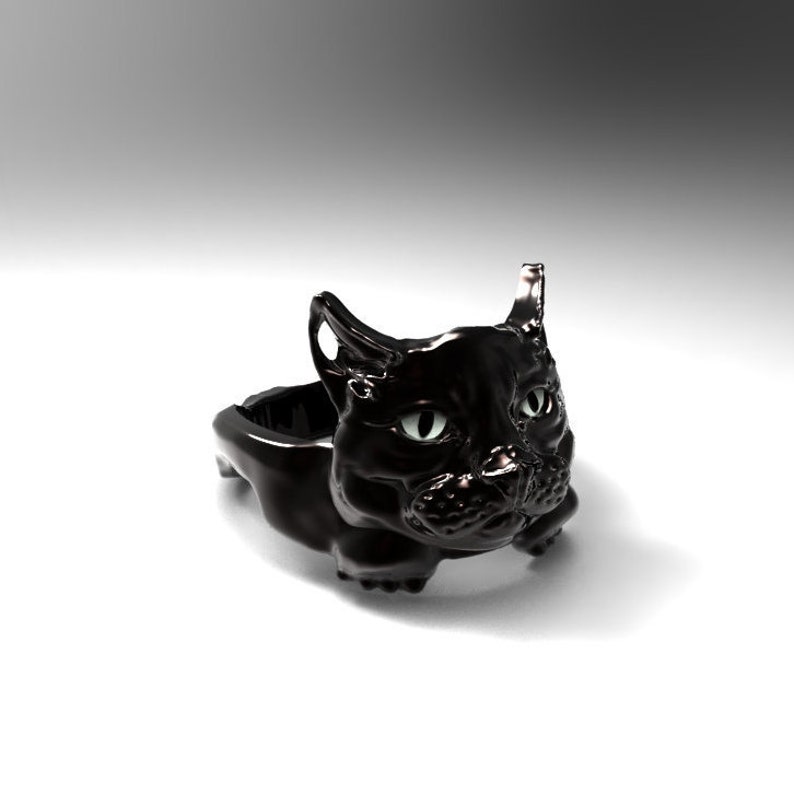 Cat Silver Ring. Sterling Silver Cat Ring. Handmade Jewelry. - Etsy