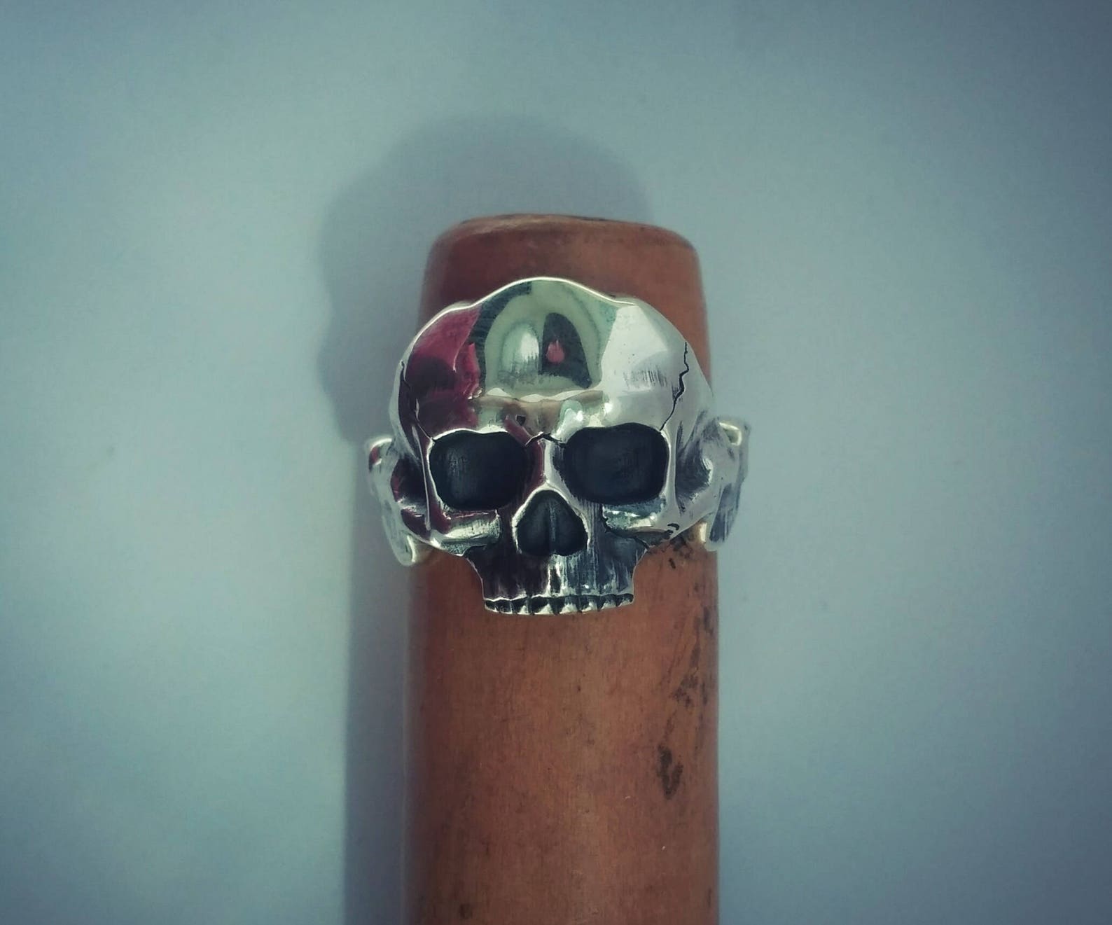 Skull Ring Silver Ring Rings for Men Skull Ring Biker | Etsy
