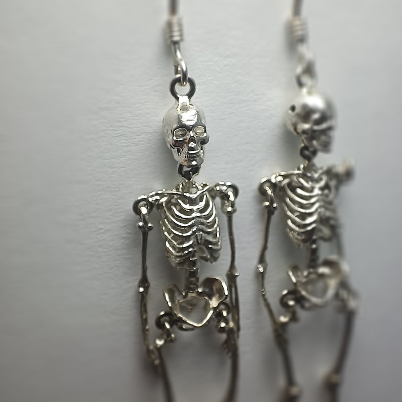 Movable Skeleton Bone Dangle Earrings - Etsy